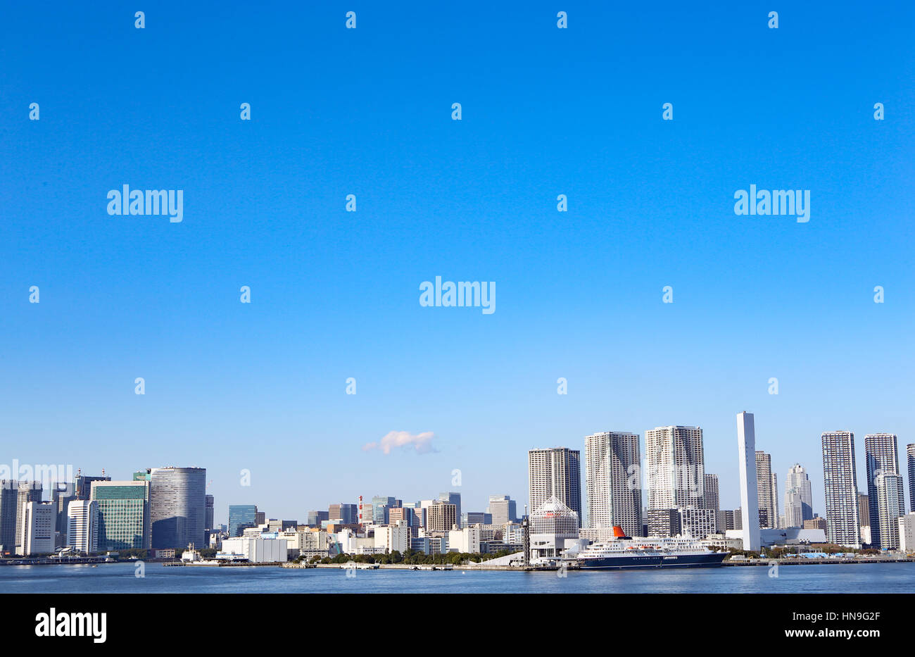 Tokyo cityscape and blue sky, Tokyo, Japan Stock Photo - Alamy