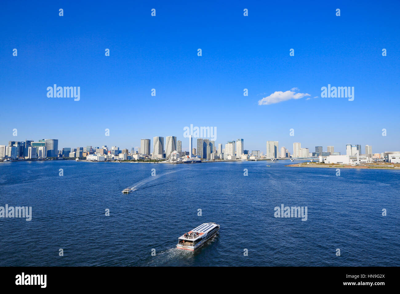 Tokyo cityscape and blue sky, Tokyo, Japan Stock Photo - Alamy