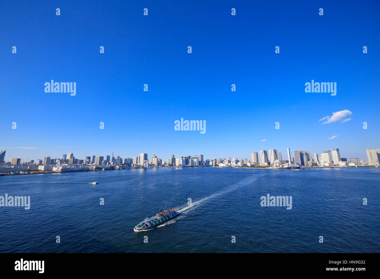 Tokyo cityscape and blue sky, Tokyo, Japan Stock Photo - Alamy