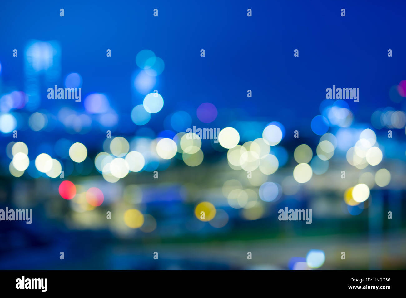 Abstract background with bokeh light - Color Tone Changed Stock Photo ...