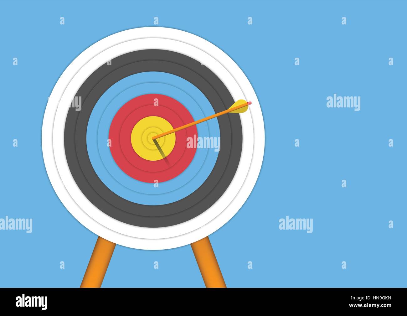 Archery Target with an Arrow Vector Illustrator Stock Vector Image ...