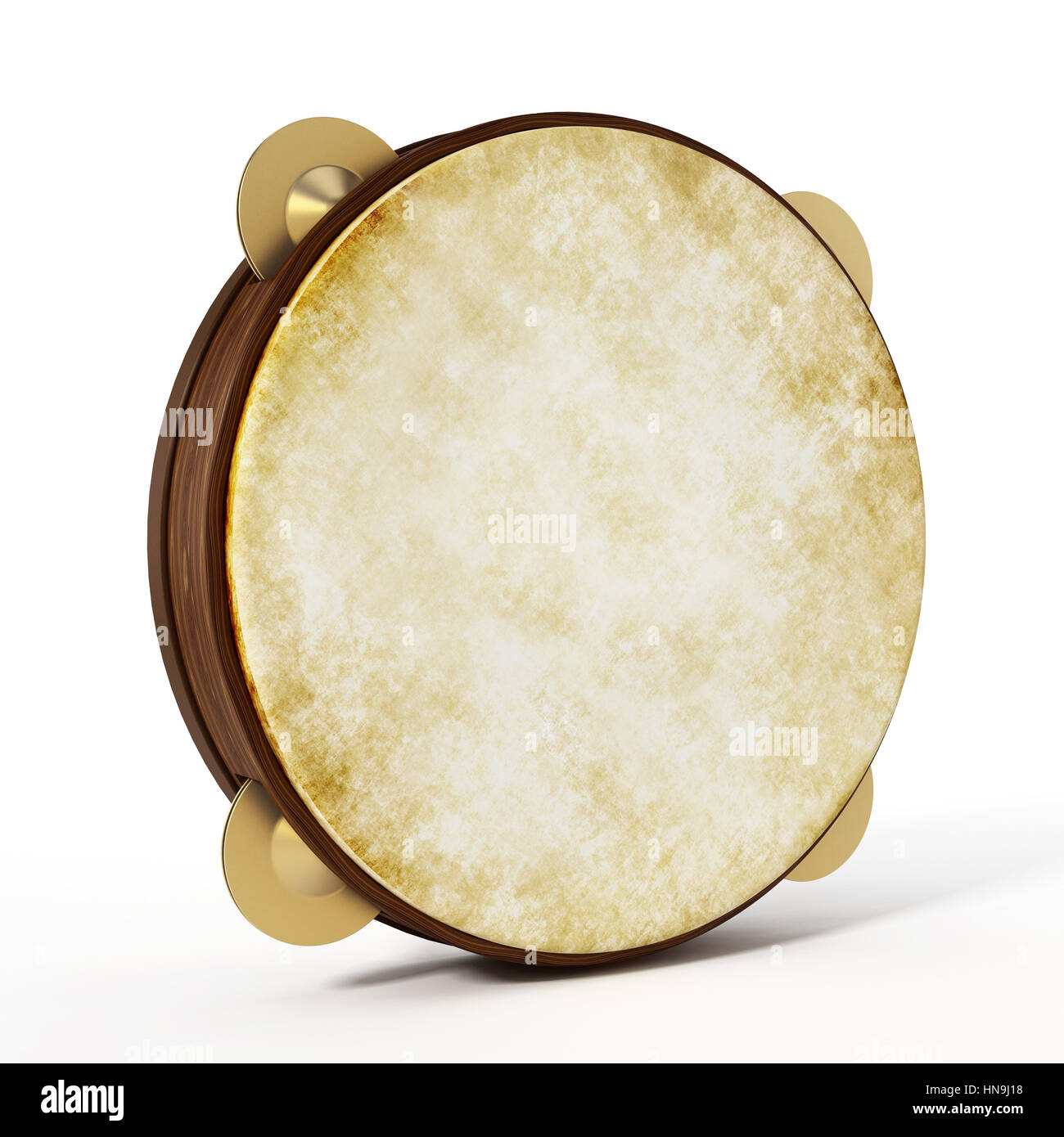 Tambourine isolated on white background. 3D illustration Stock Photo ...