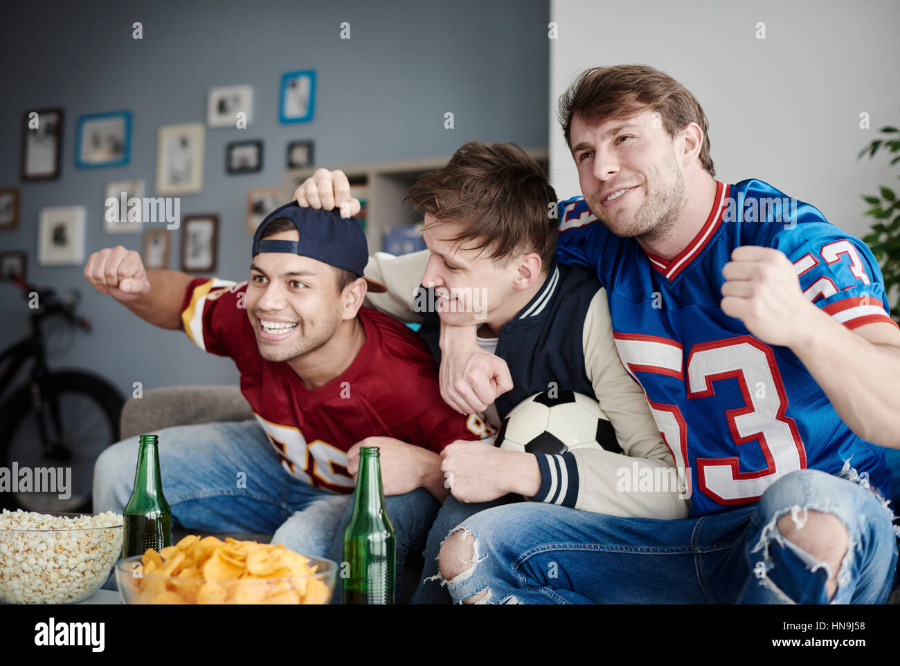 Happiness joy and so much faith for our team Stock Photo - Alamy