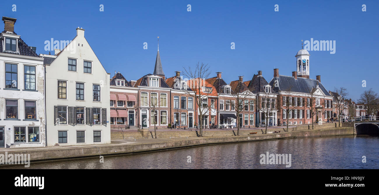 Panoramic view over the historical center of Dokkum, Netherlands Stock ...