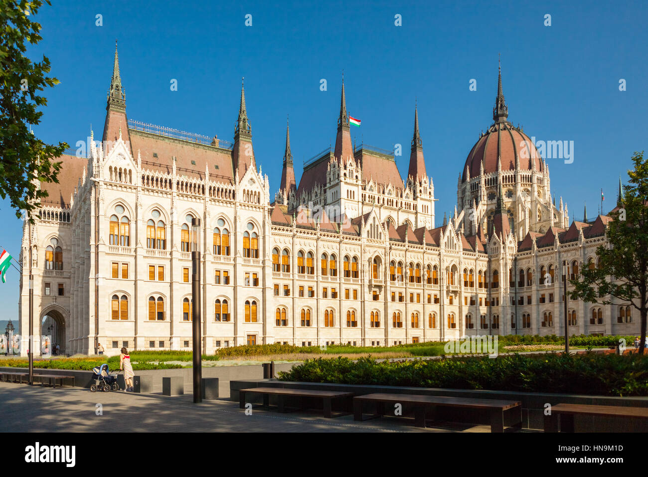 BUDAPEST, HUNGARY - JUNE 16, 2016: Hungarian National Parliament ...