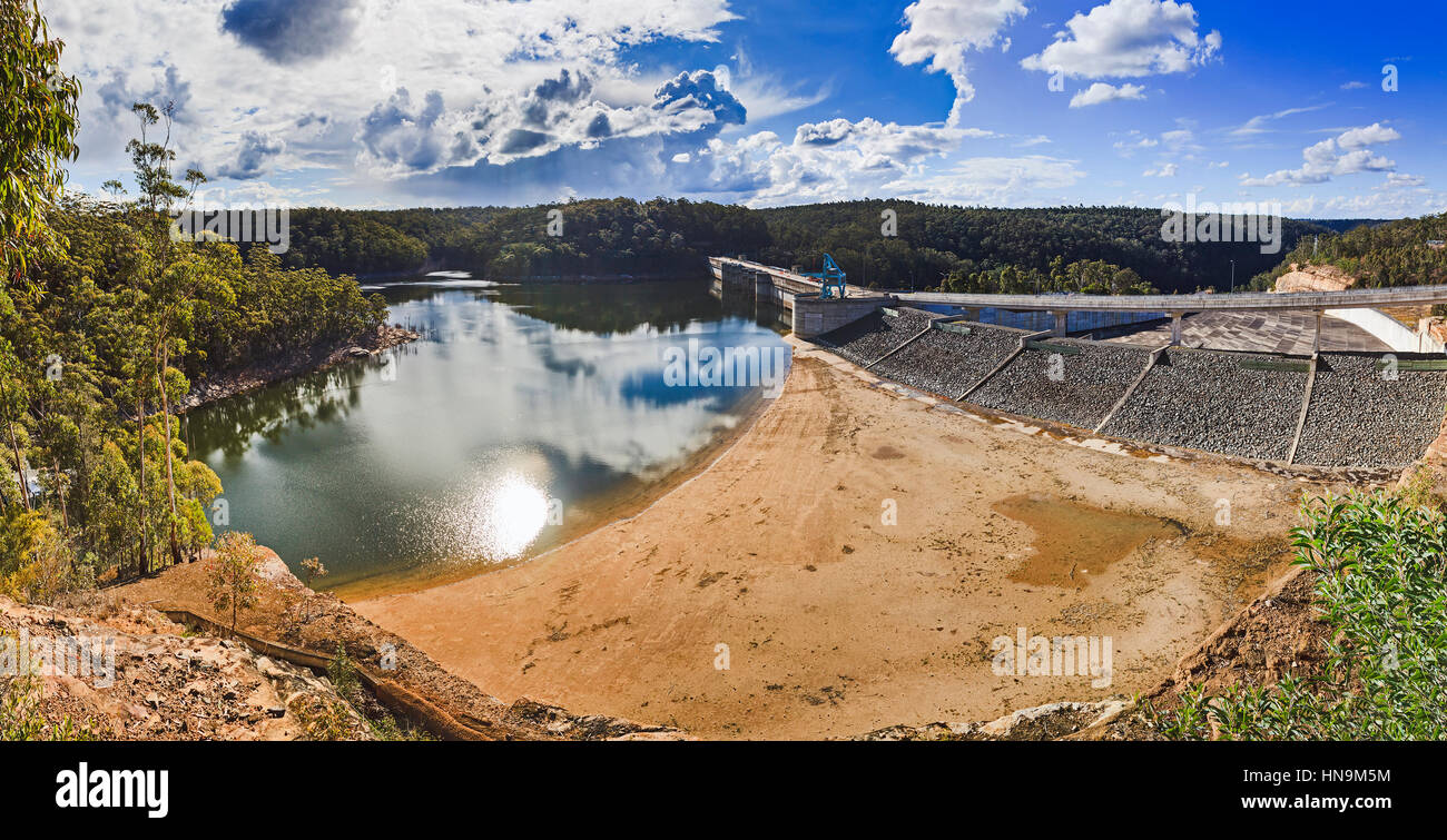 Panorama of Warragamba hydro electric dam on Nepean river in Sydney ...