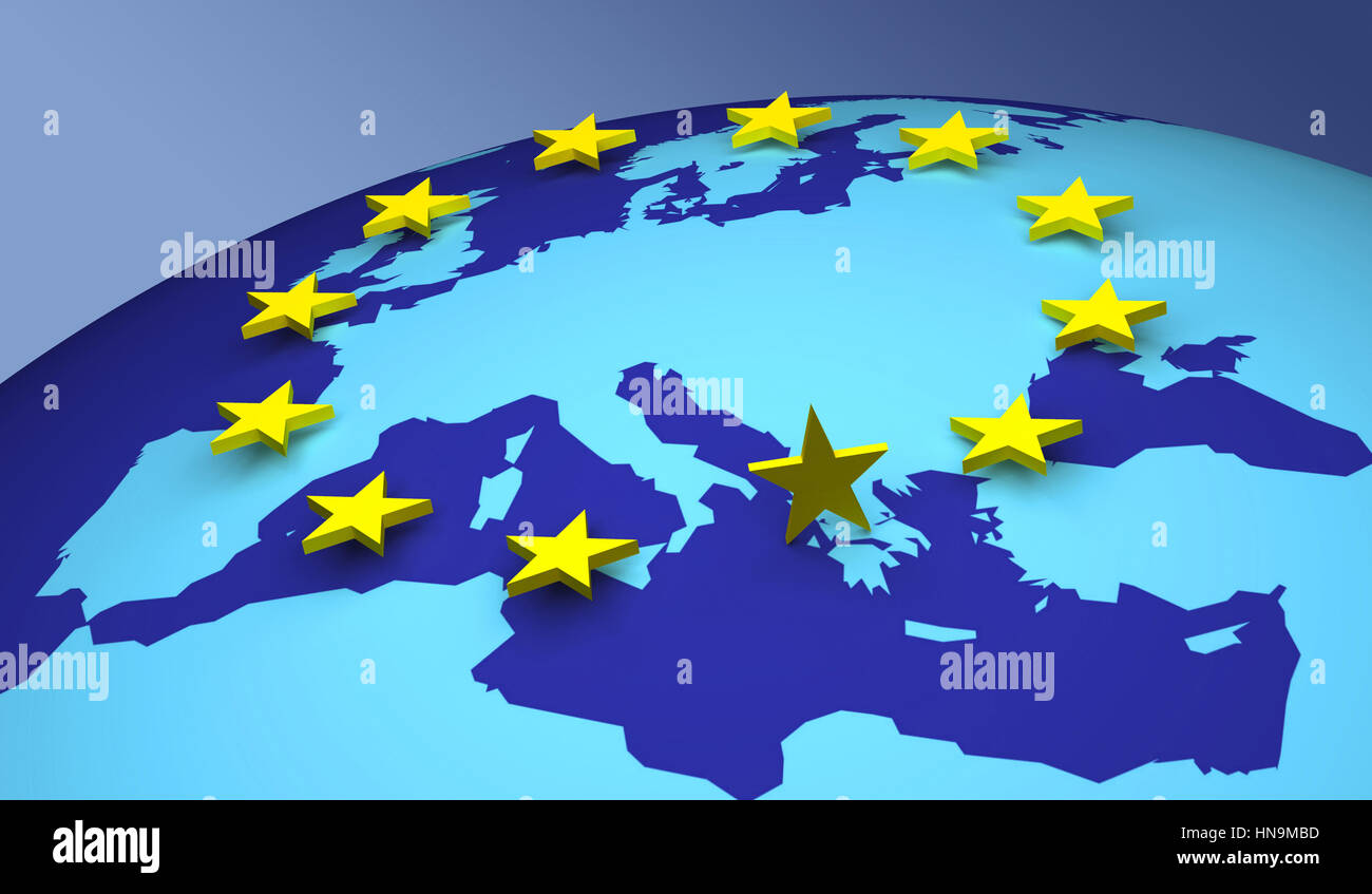 European Union 3D Stock Photo - Alamy