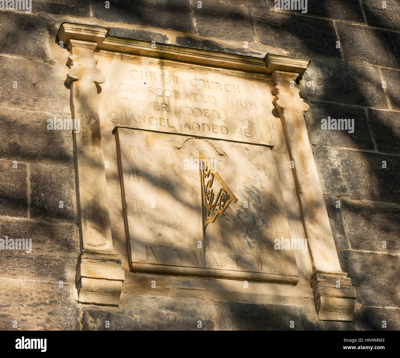 Sundial on 18th Century Christ Church by John Dodds, North Shields ...