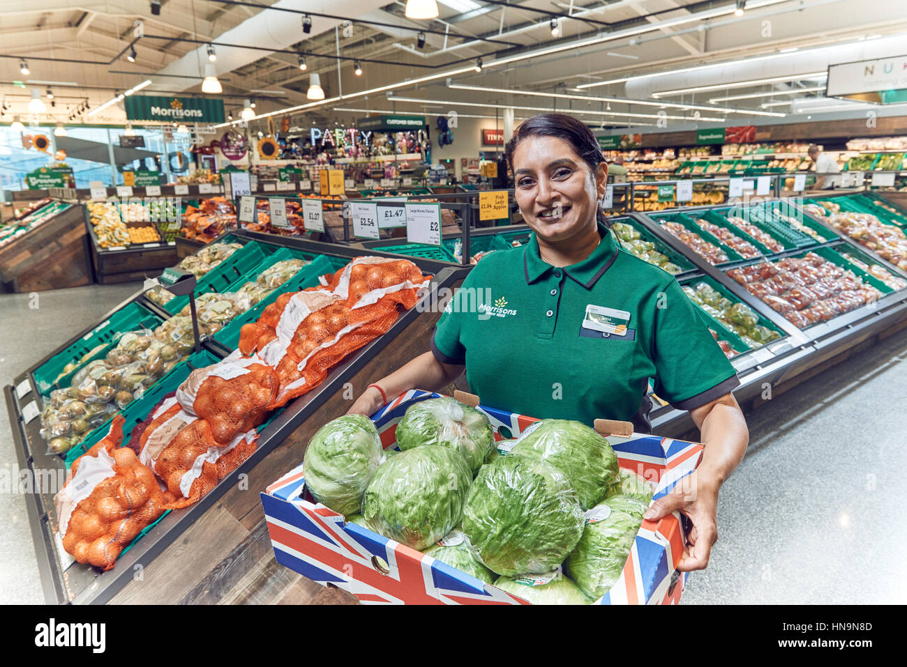 Morrisons staff hi-res stock photography and images - Alamy