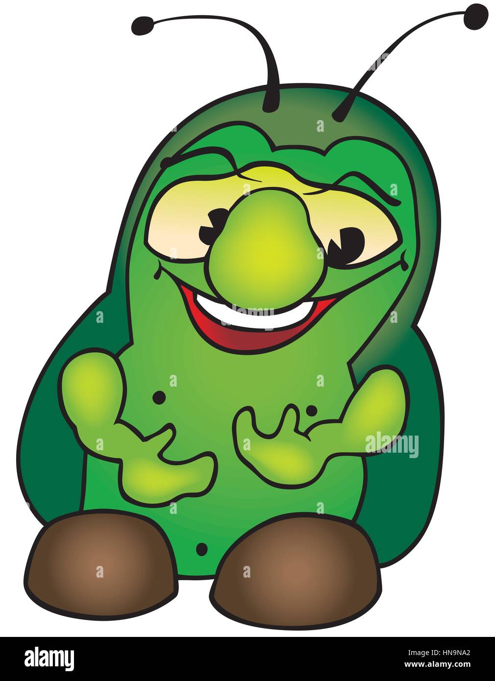 Green Fat Bug Stock Vector Image & Art - Alamy