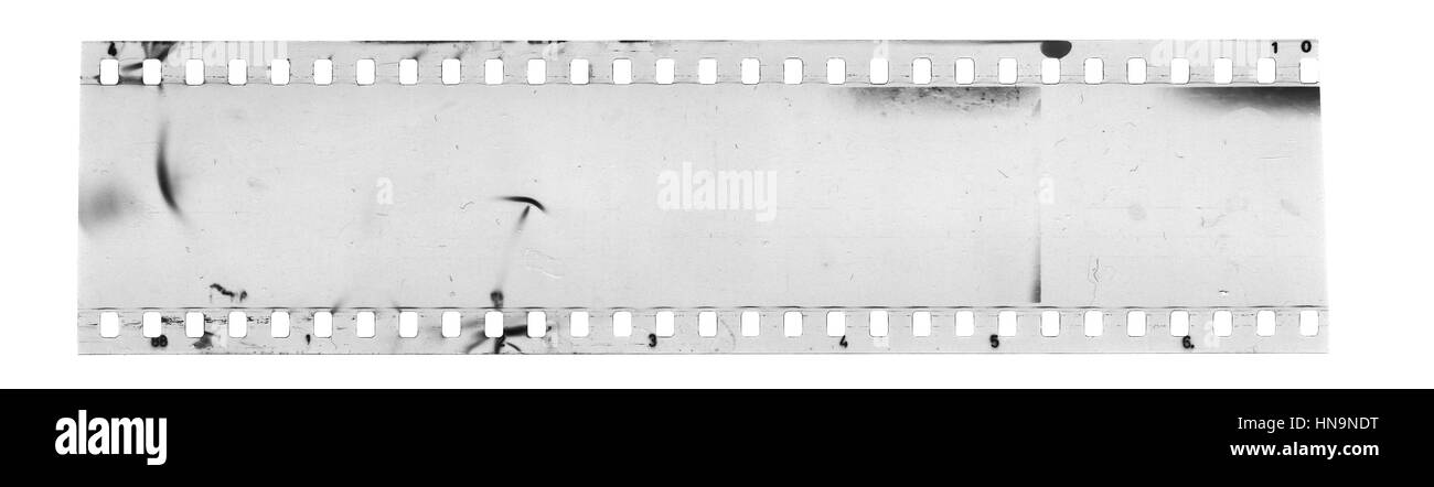 Strip of old celluloid film on white background Stock Photo - Alamy