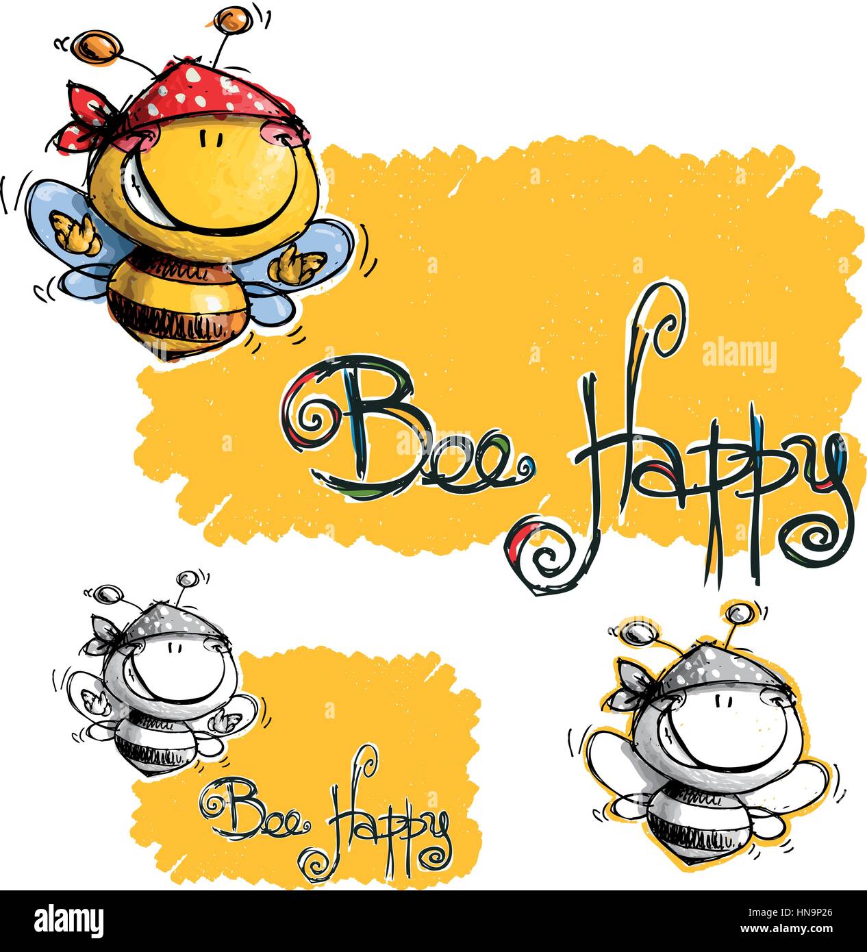 Happy bee hi-res stock photography and images - Alamy