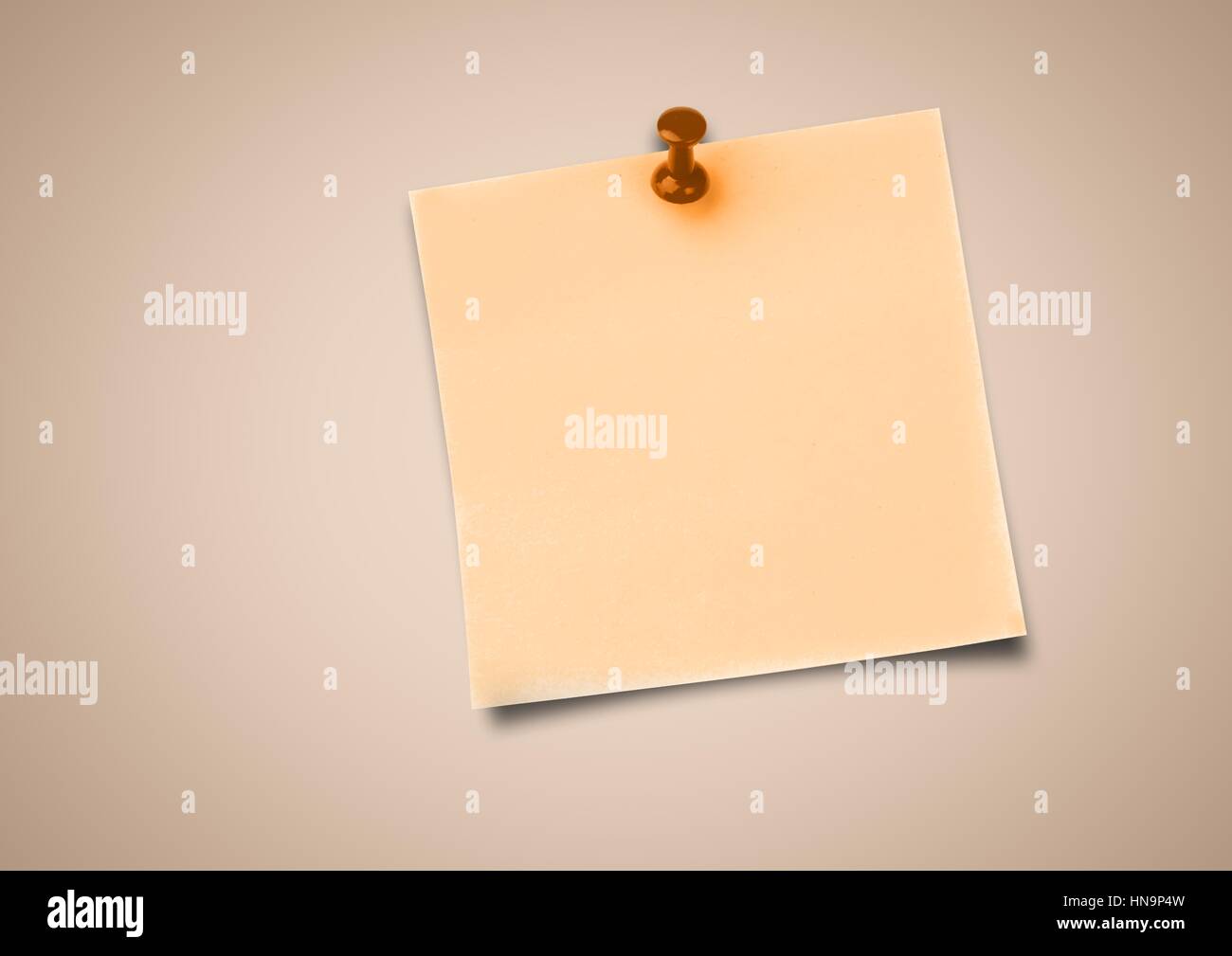 Digital composite of Orange Sticky Note against cream background Stock ...