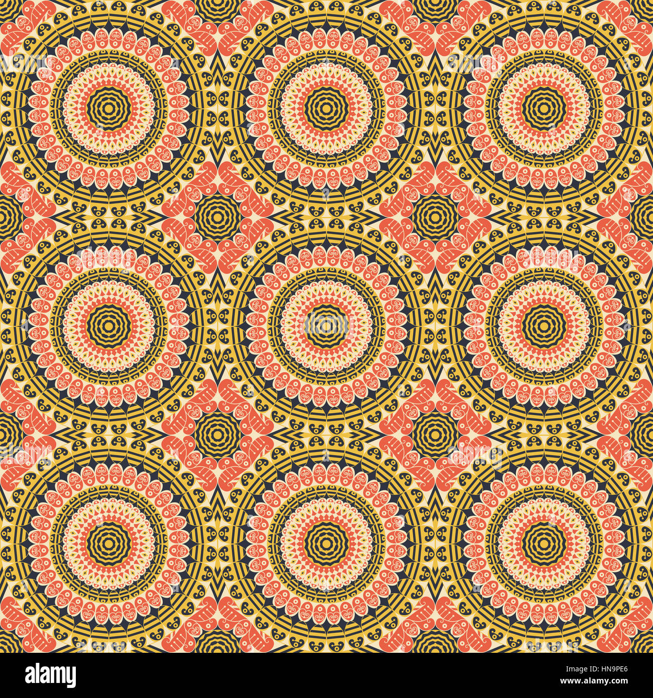 Vector seamless pattern. Colorful ethnic ornament. Arabesque style ...