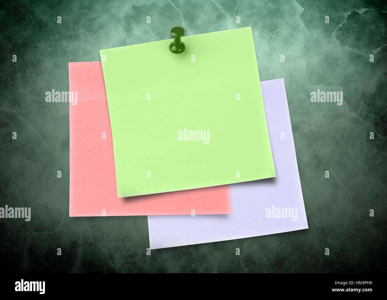 Digital composite of Sticky Note against green background Stock Photo ...
