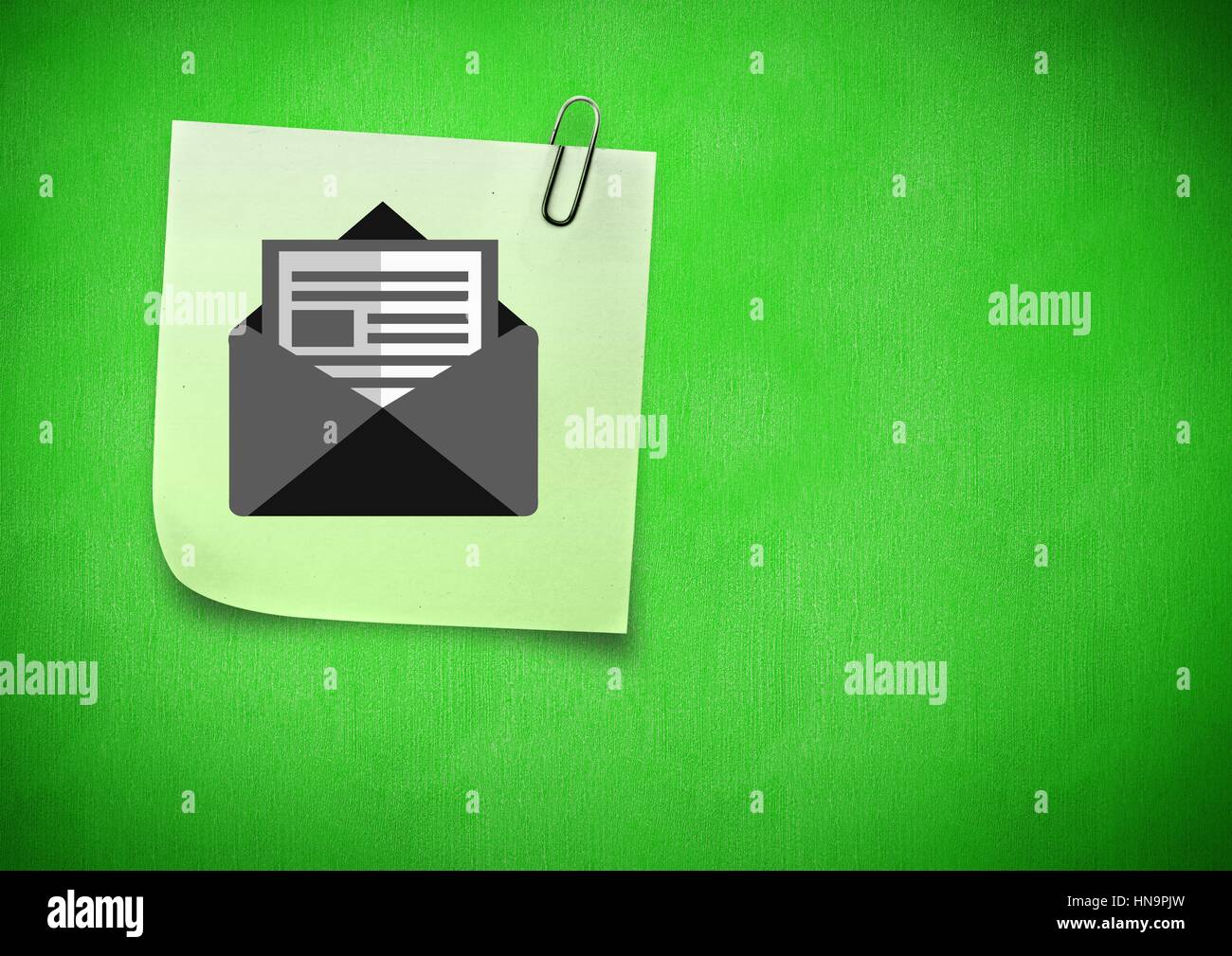 Digital composite of Sticky Note Mail Email Icon Stock Photo - Alamy