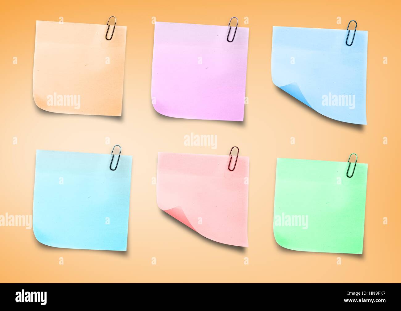 Digital composite of Sticky Note against a neutral orange background ...