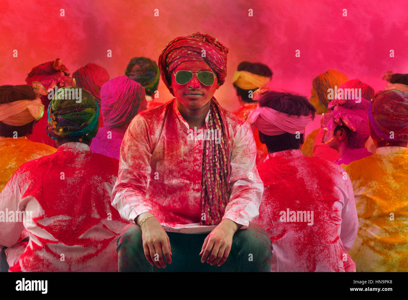 Indian colored powder hi-res stock photography and images - Alamy