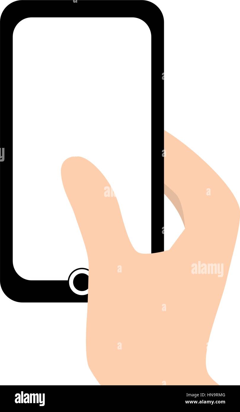 hand touch smart phone icon Stock Vector Image & Art - Alamy