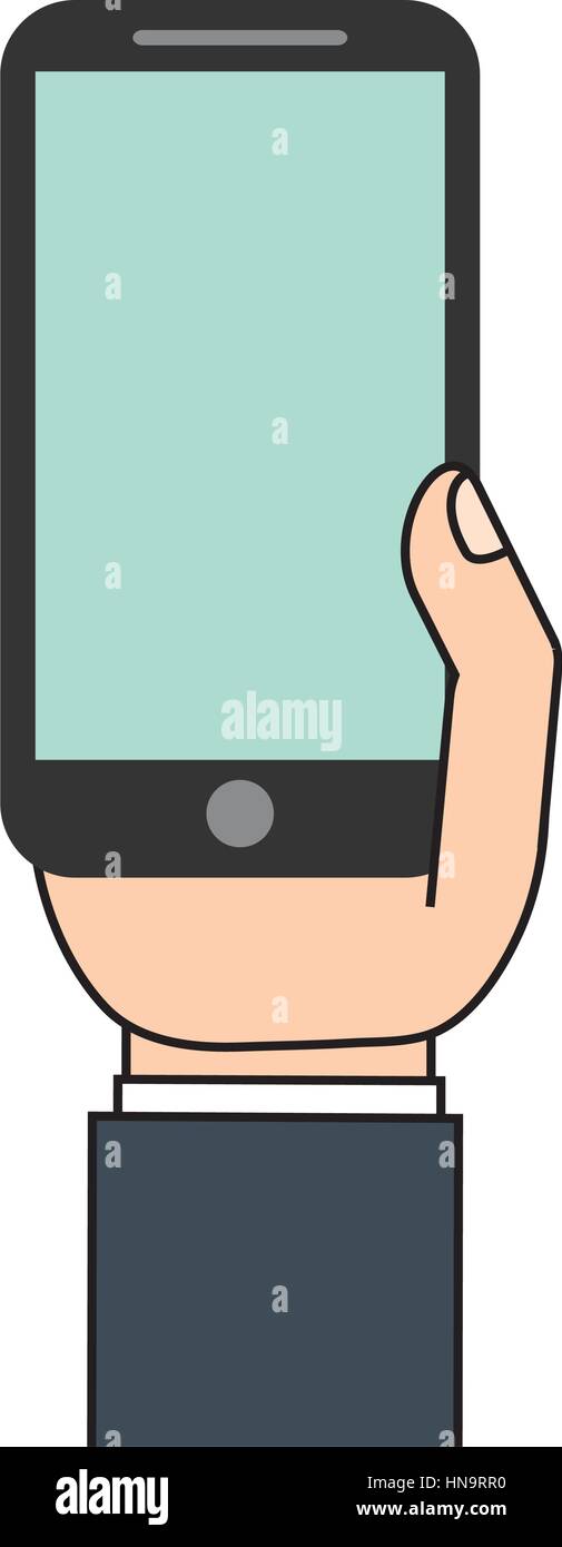 mobile phone in hand green screen icon Stock Vector Image & Art - Alamy