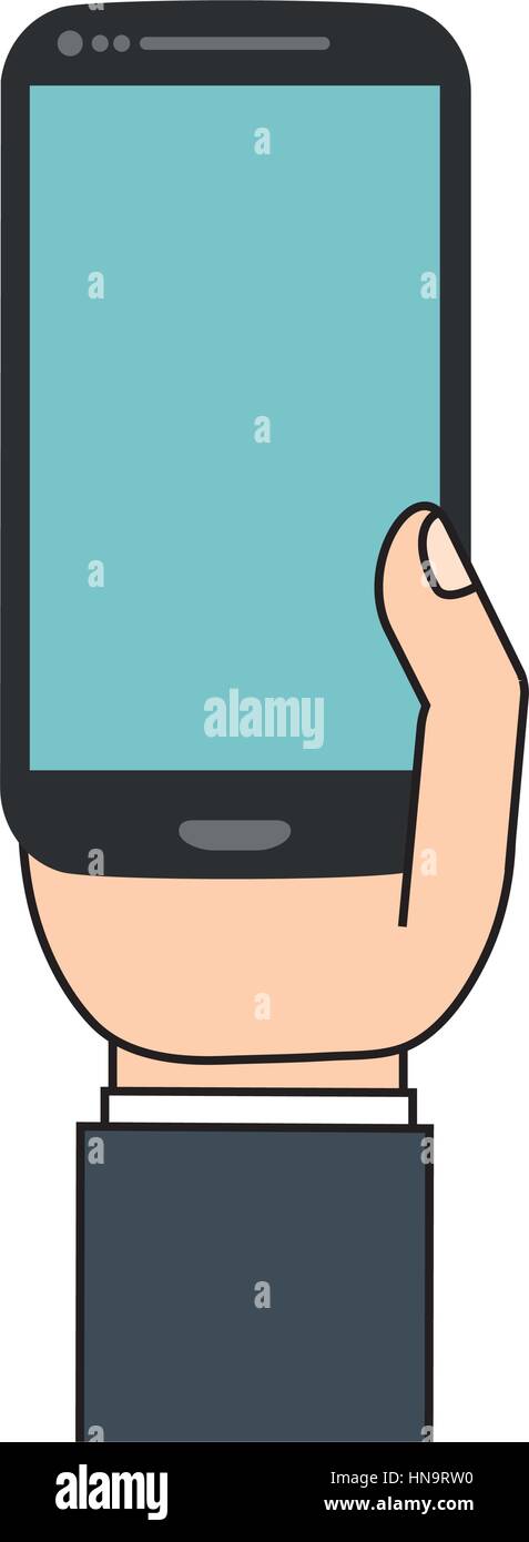 mobile phone in hand icon Stock Vector Image & Art - Alamy