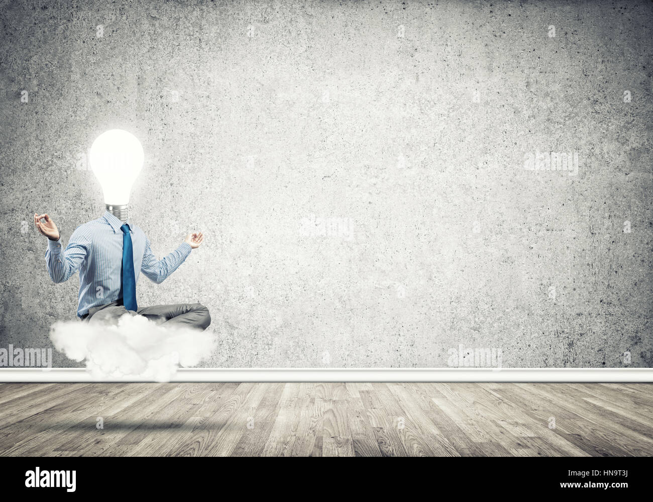 Man sitting empty room lamp floor hi-res stock photography and images ...