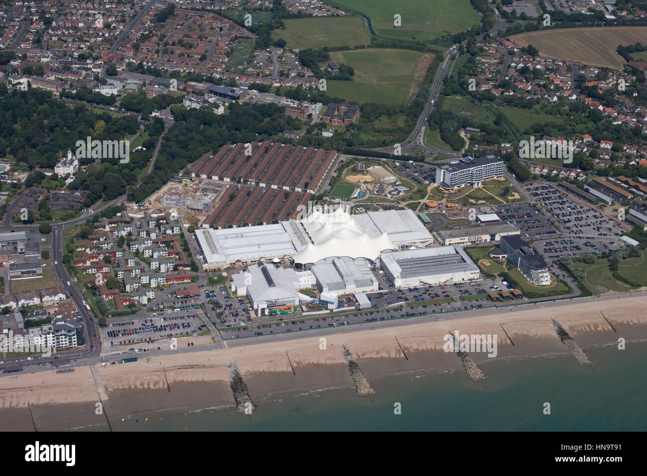 Aerial view of Butlins holiday camp Bognor Regis West Sussex Stock ...