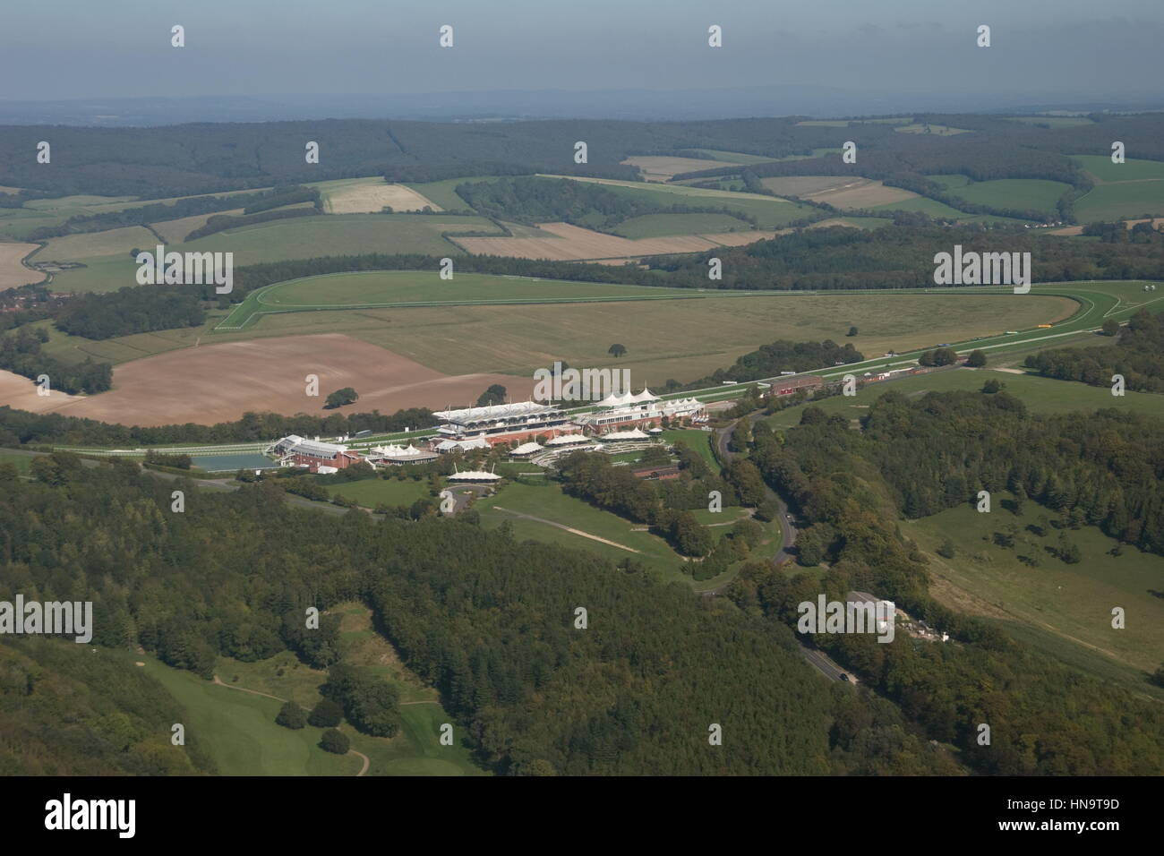 An aerial view of goodwood racecourse hi-res stock photography and ...