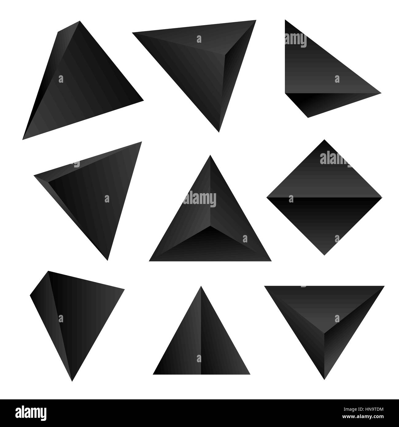 vector gradient black color various angles tetrahedrons decoration ...