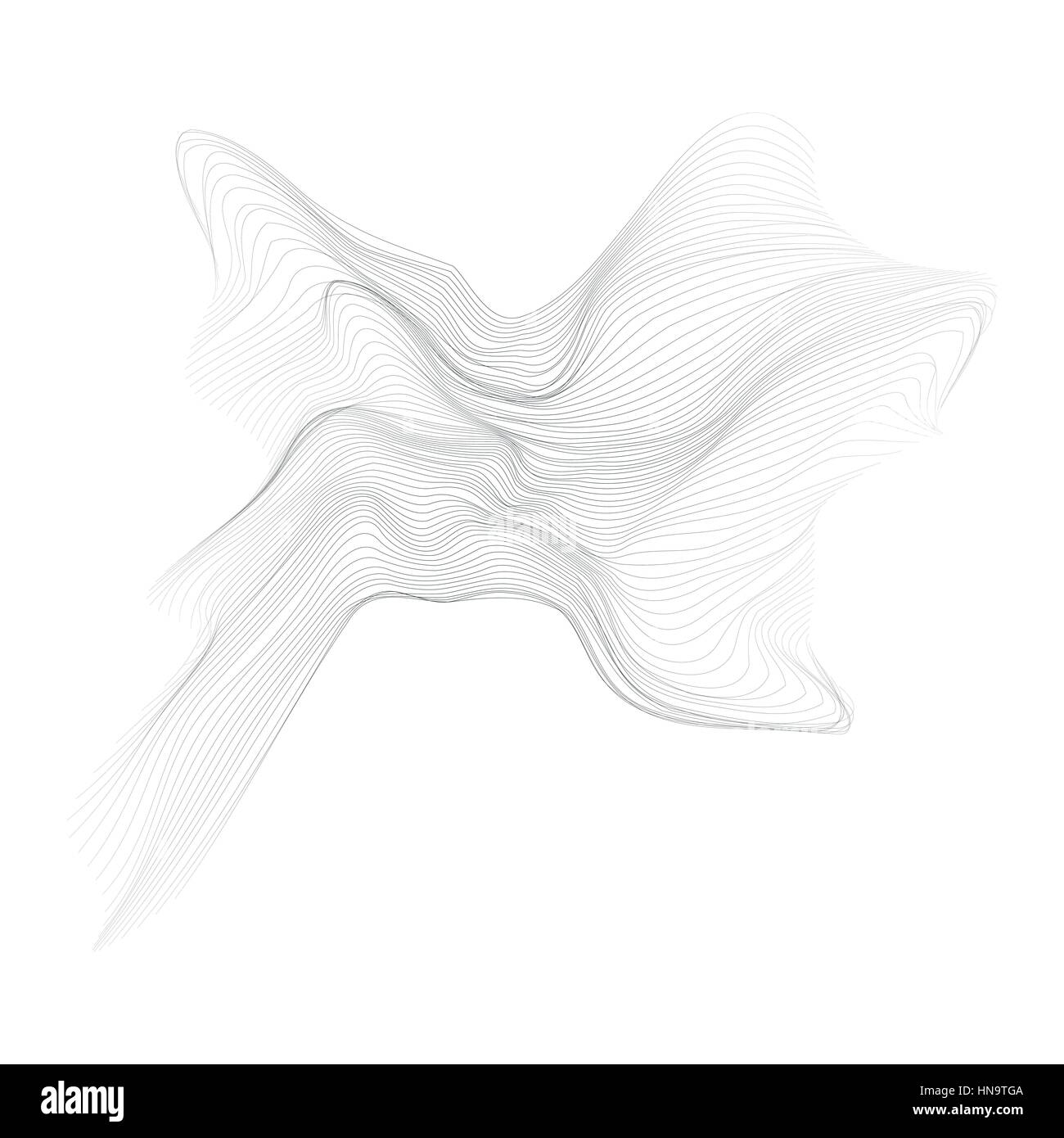 vector glitch black warped parametric lines shape abstract waves white ...