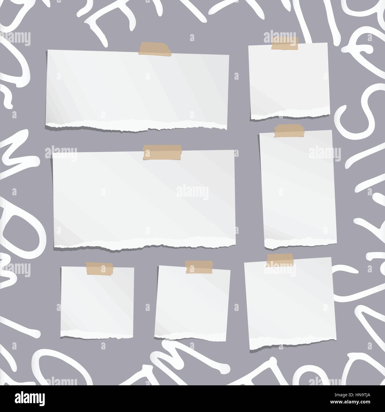 Torn paper font Stock Vector Images - Alamy