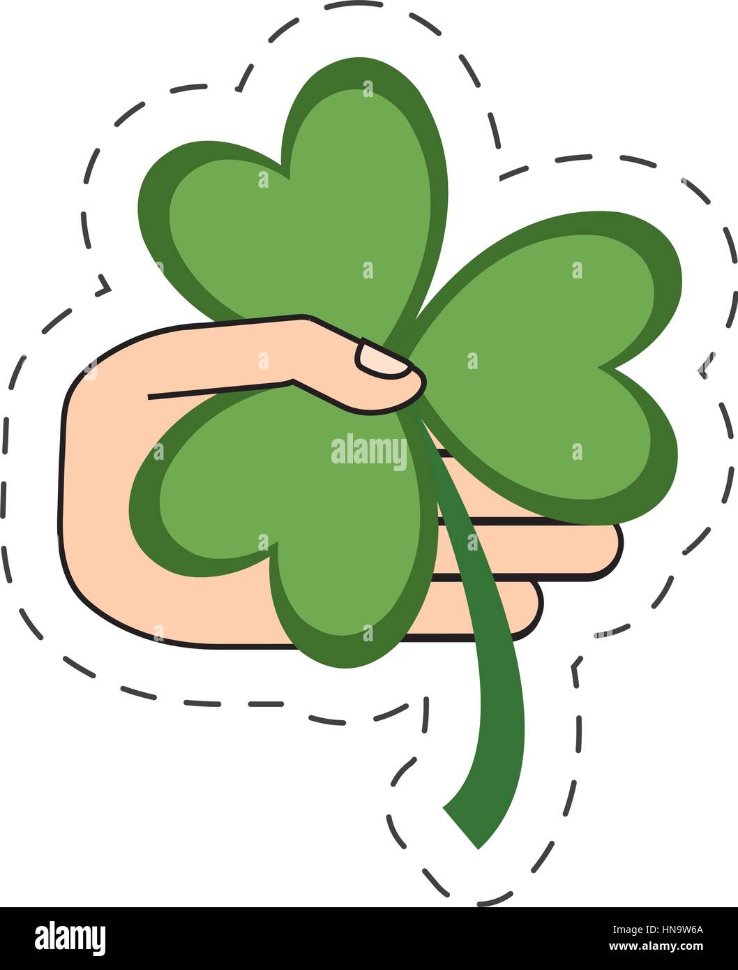saint patrick day clover cut line Stock Vector Image & Art - Alamy