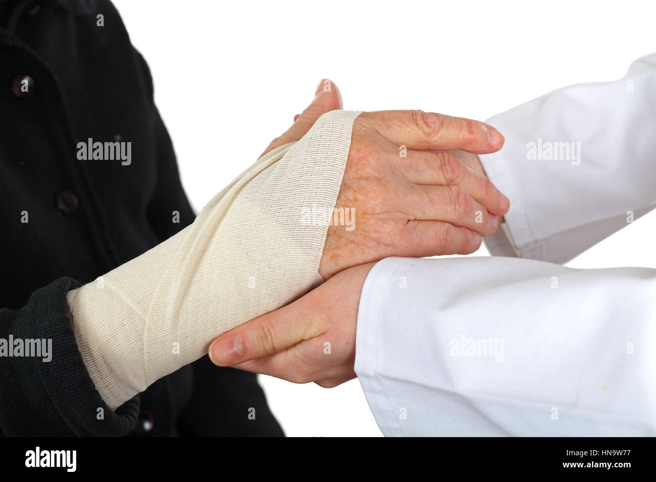 Doctor holding gauze bandage hi-res stock photography and images - Alamy