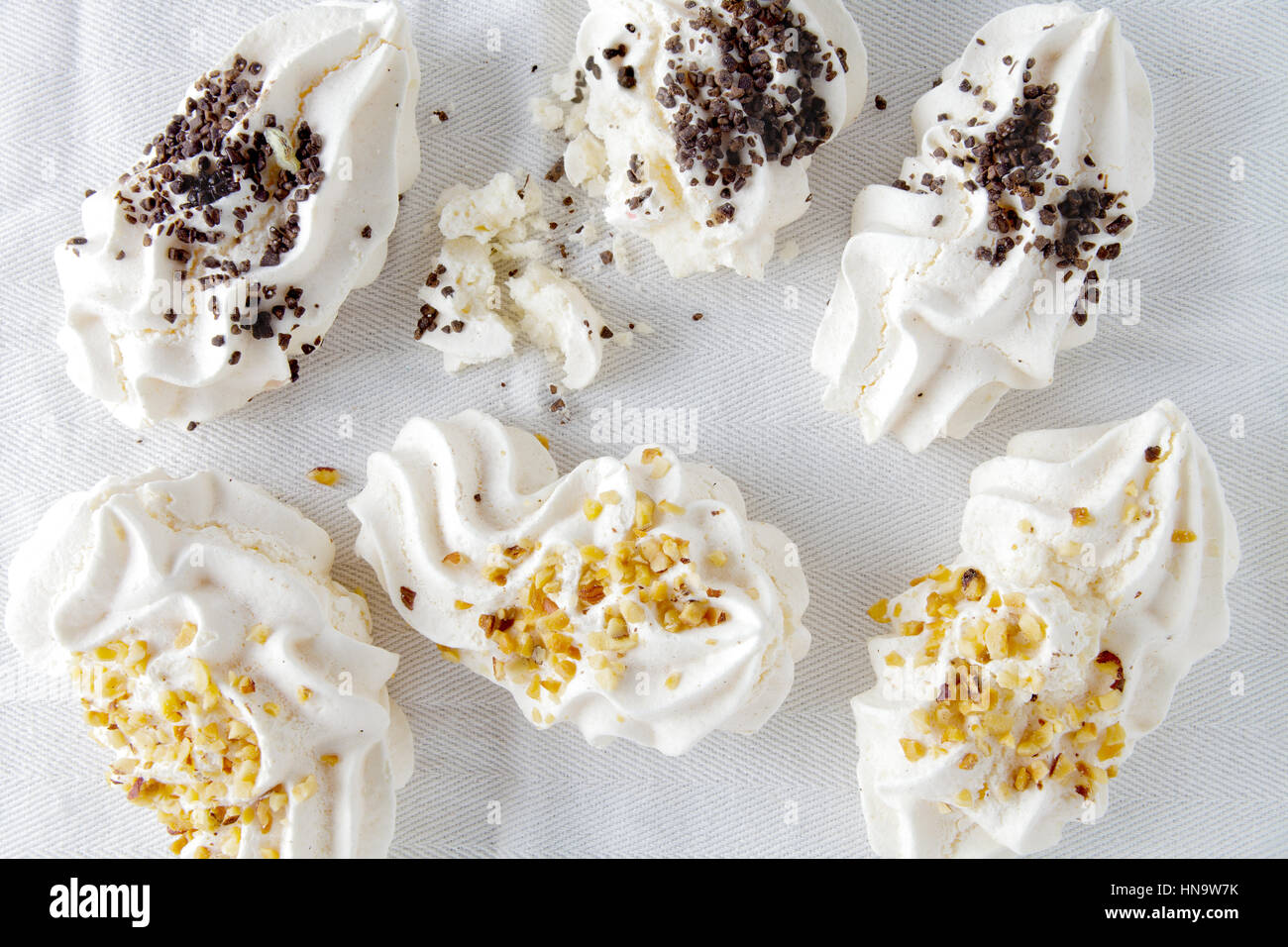 fresh delicious vanilla meringue background texture Stock Photo - Alamy