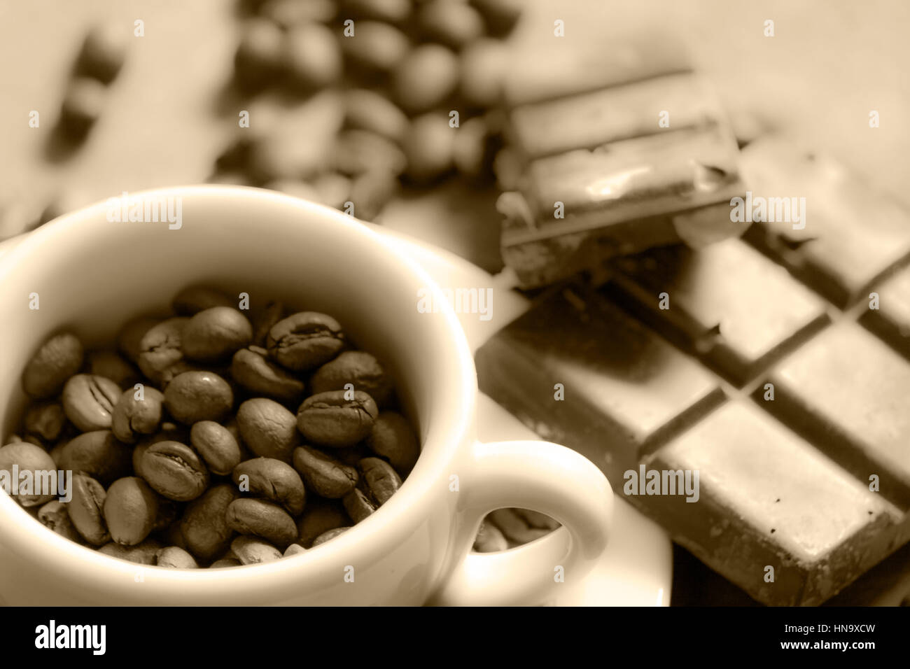 Coffee and chocolate Stock Photo - Alamy
