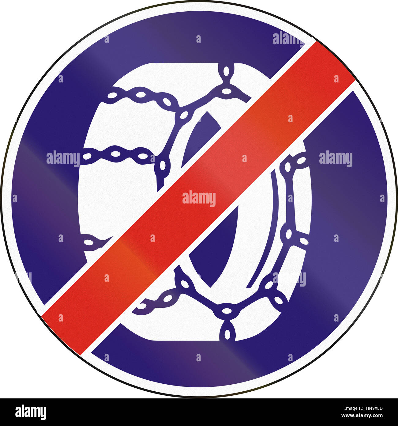 Chains required sign hi-res stock photography and images - Alamy