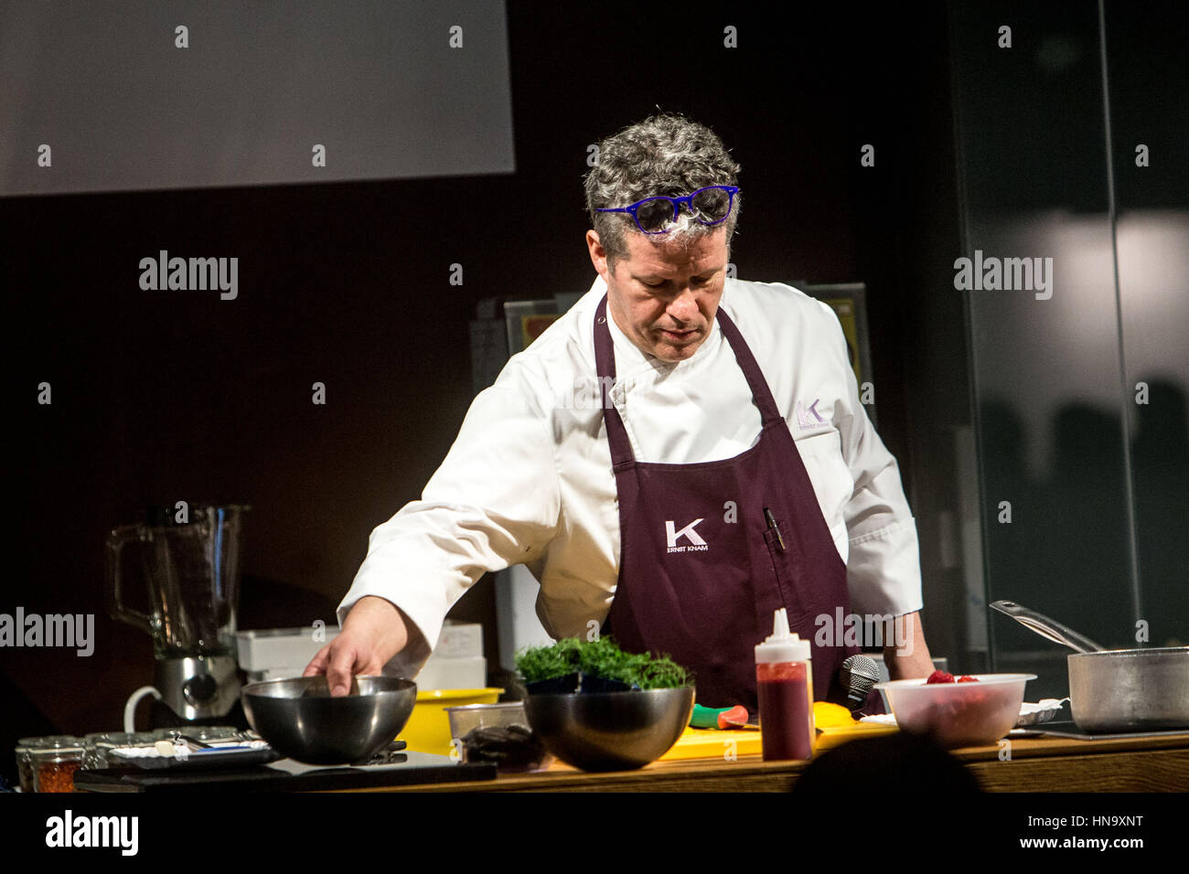 Milano, Italy. 09th Feb, 2017. Ernst Knam show cooking at Salon du ...