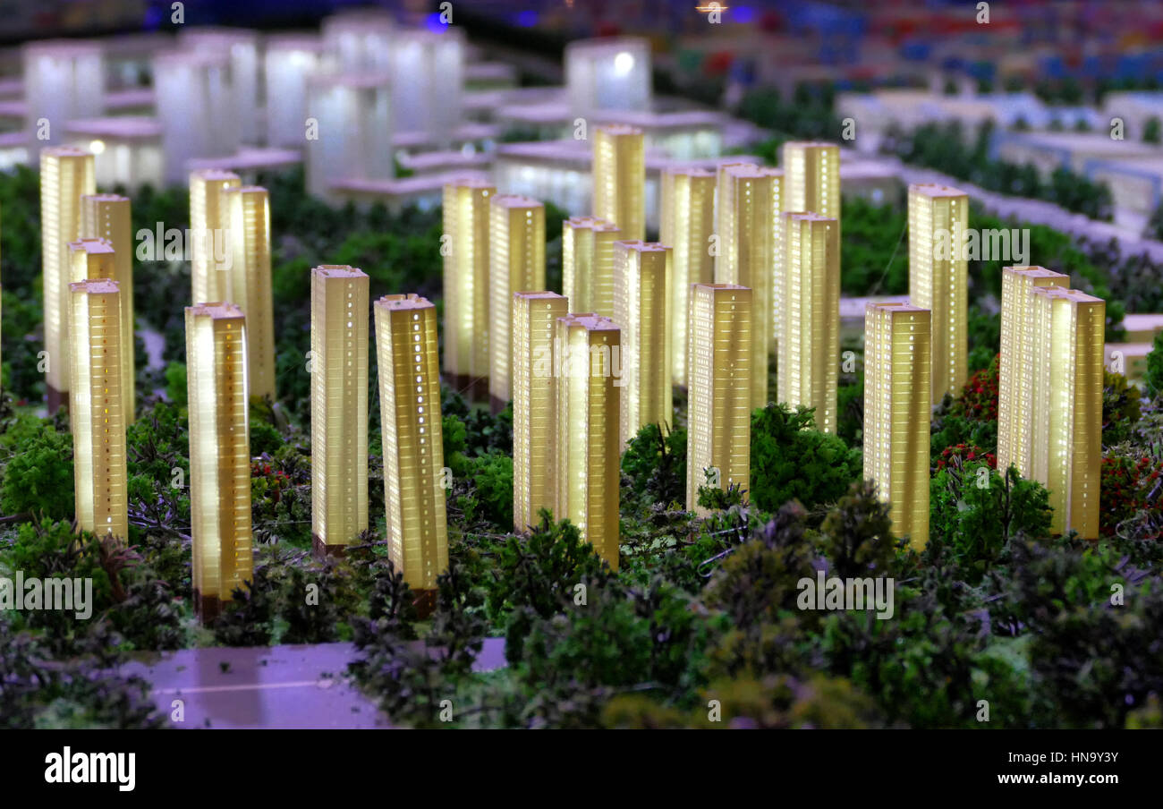 Model of a city architecture, buildings and park model Stock Photo - Alamy