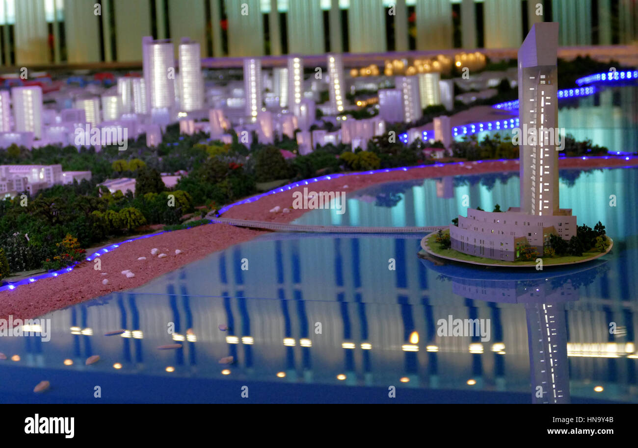 Model of a city architecture, buildings and park model Stock Photo - Alamy