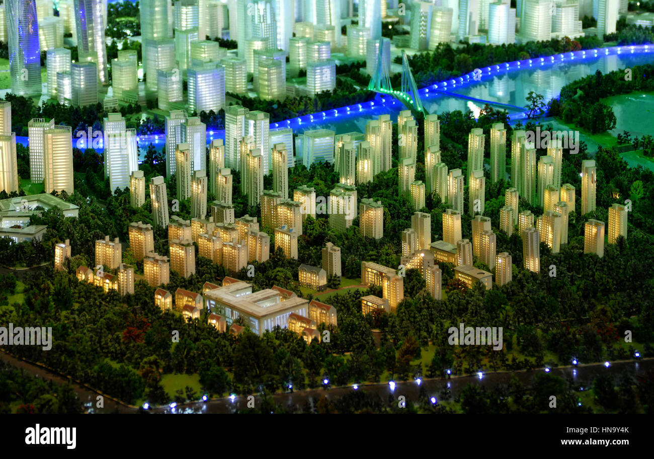Model of a city architecture, buildings and park model Stock Photo - Alamy