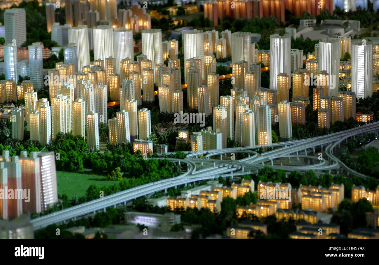 Model of a city architecture, buildings and park model Stock Photo - Alamy