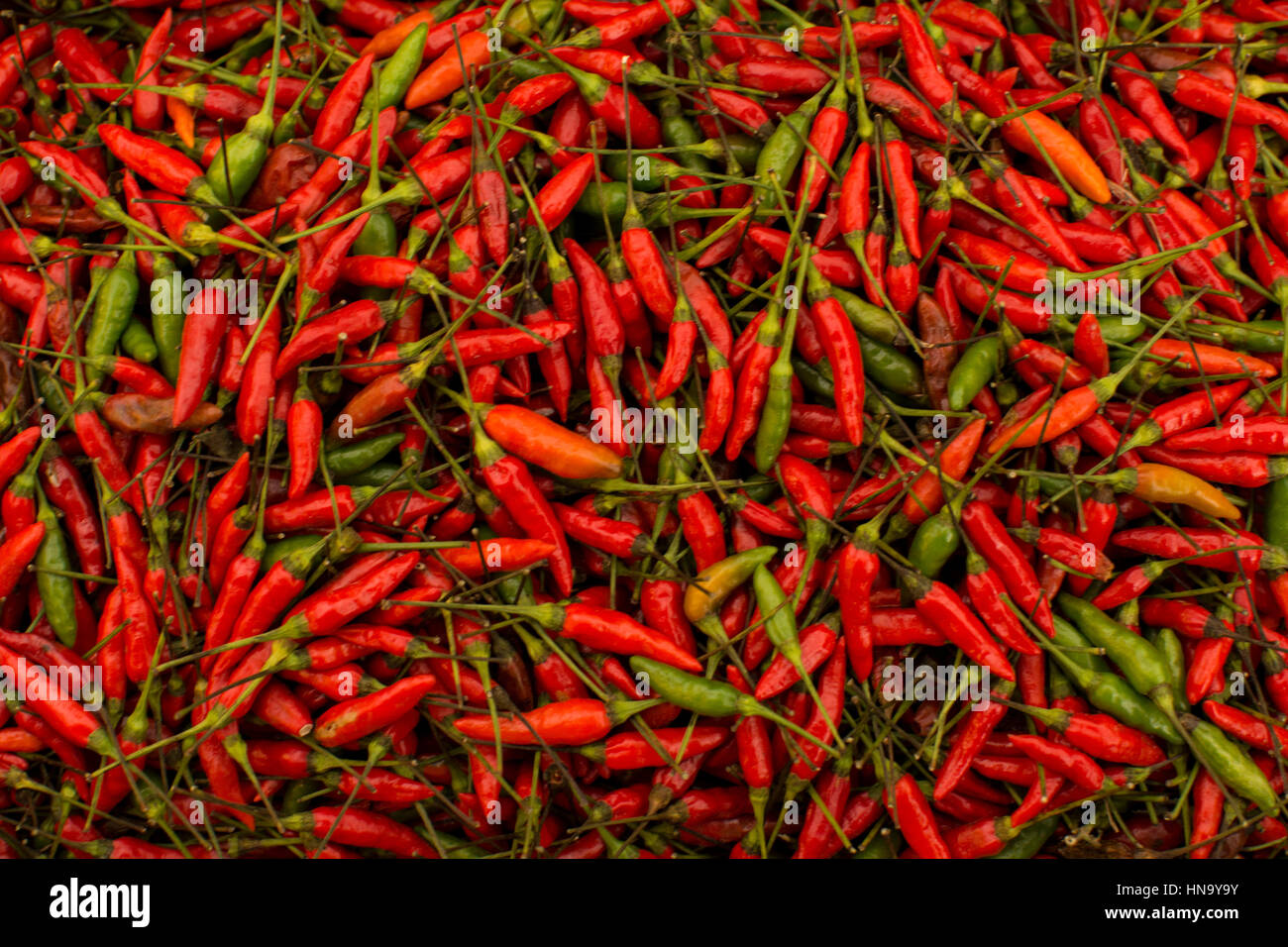 Pepper Fresh at market Hot Stock Photo - Alamy