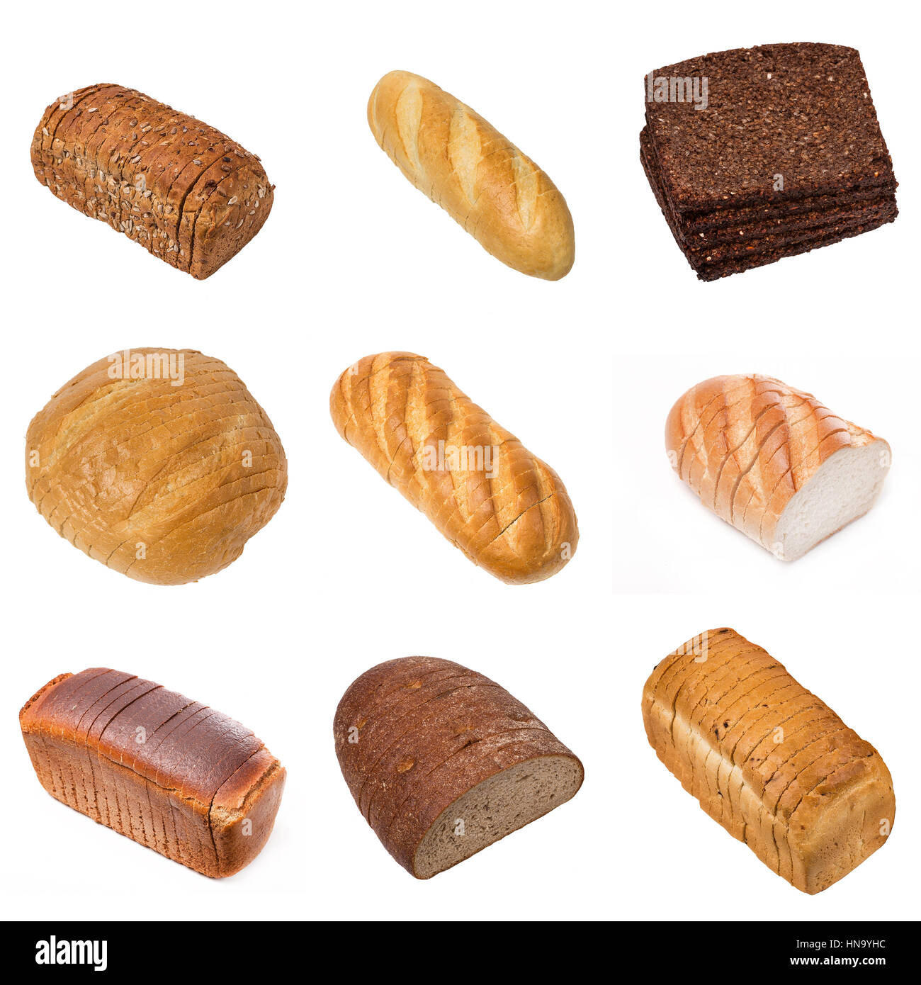 set of a different bakery products. isolated on white backgound Stock ...