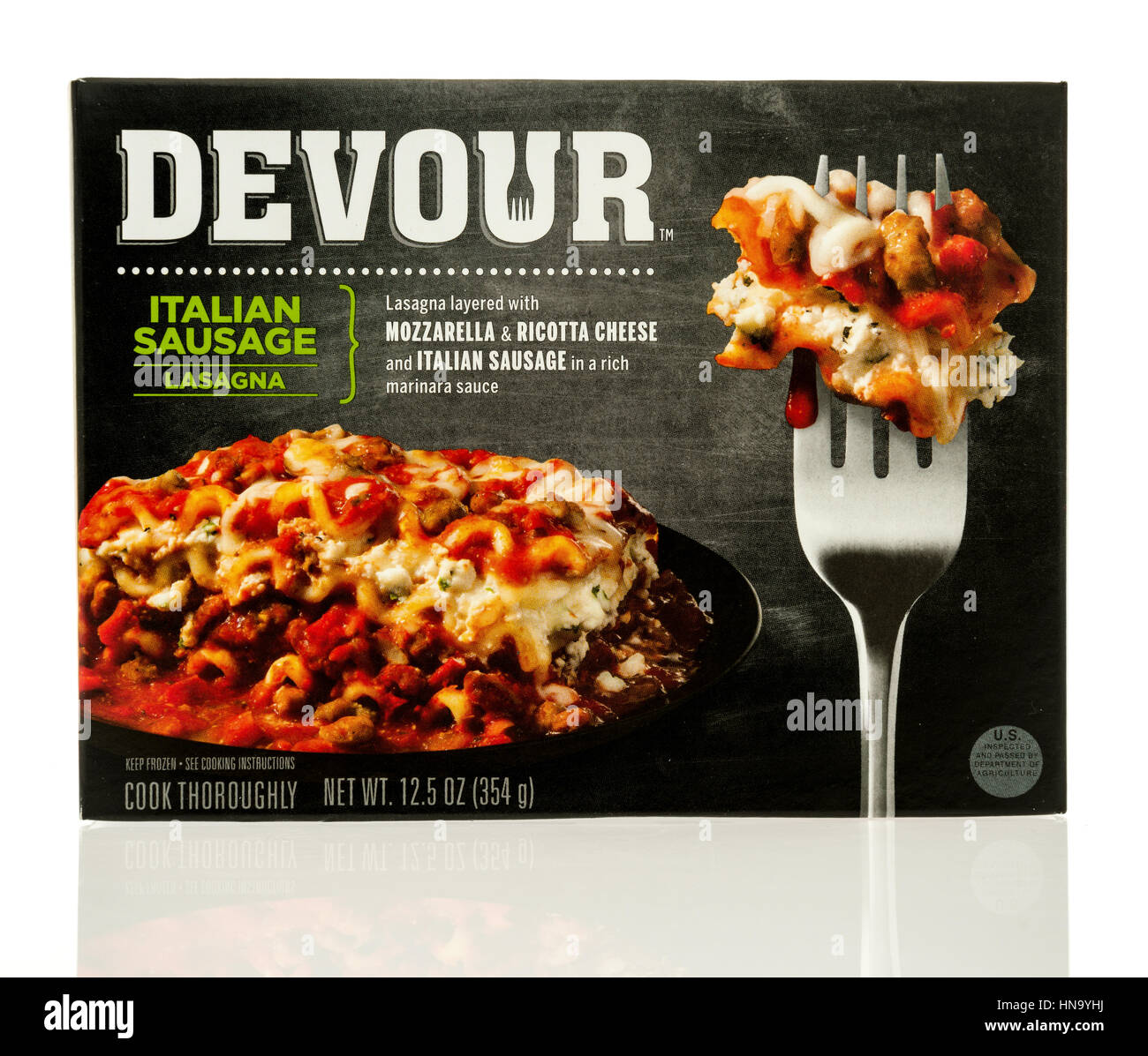 Winneconne, WI -5 February 2017: Box of Devour meal on an isolated ...