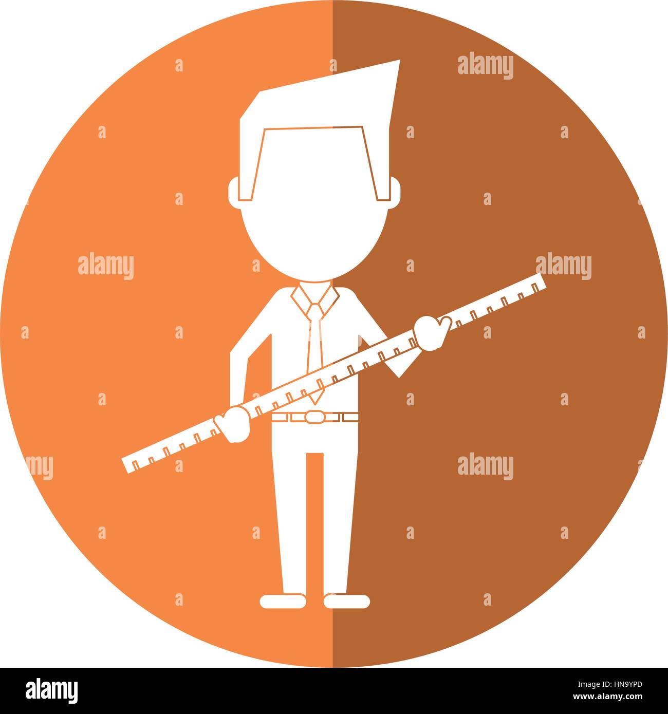 architec man construction ruler large shadow Stock Vector Image & Art ...