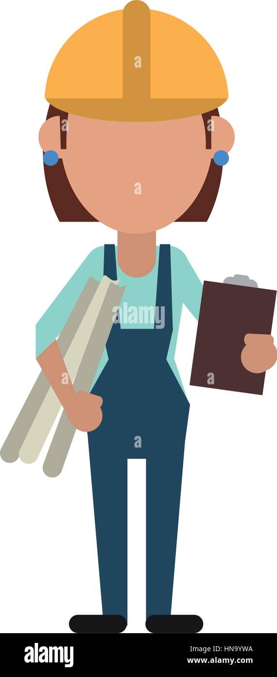 Construction engineer architect blueprints Stock Vector Images - Alamy