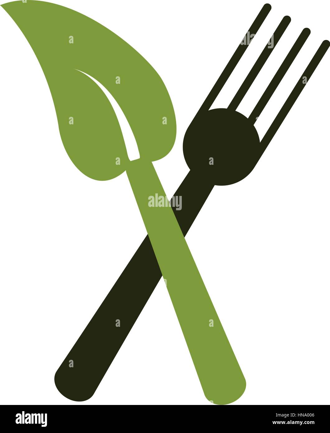fork leave healthy food symbol Stock Vector Image & Art - Alamy