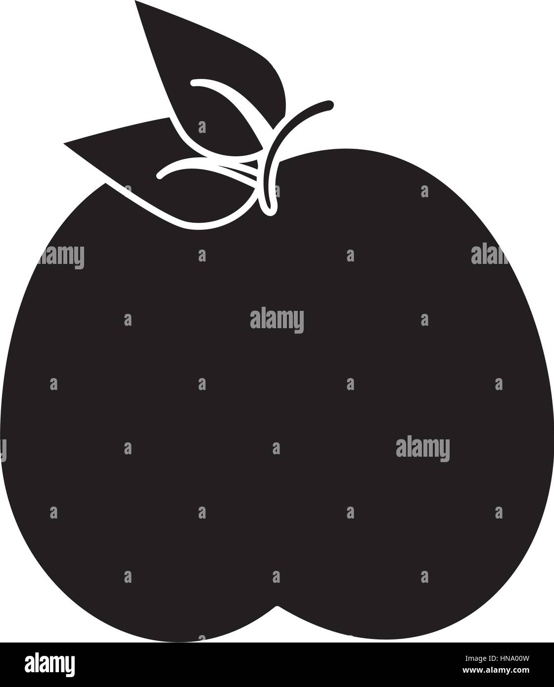 tasty apple natural food pictogram Stock Vector Image & Art - Alamy