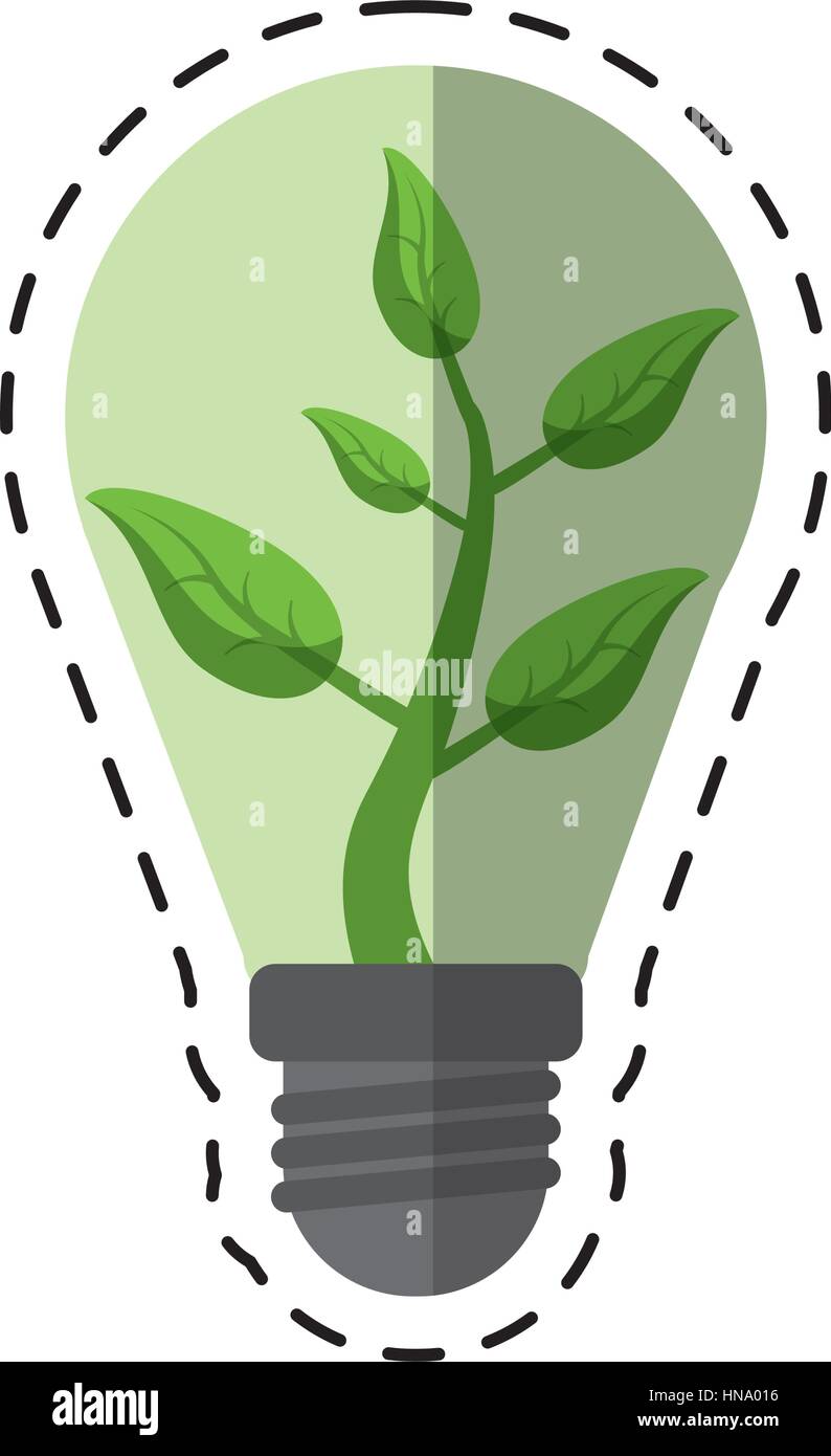 cartoon ecology bulb leaf nature Stock Vector Image & Art - Alamy