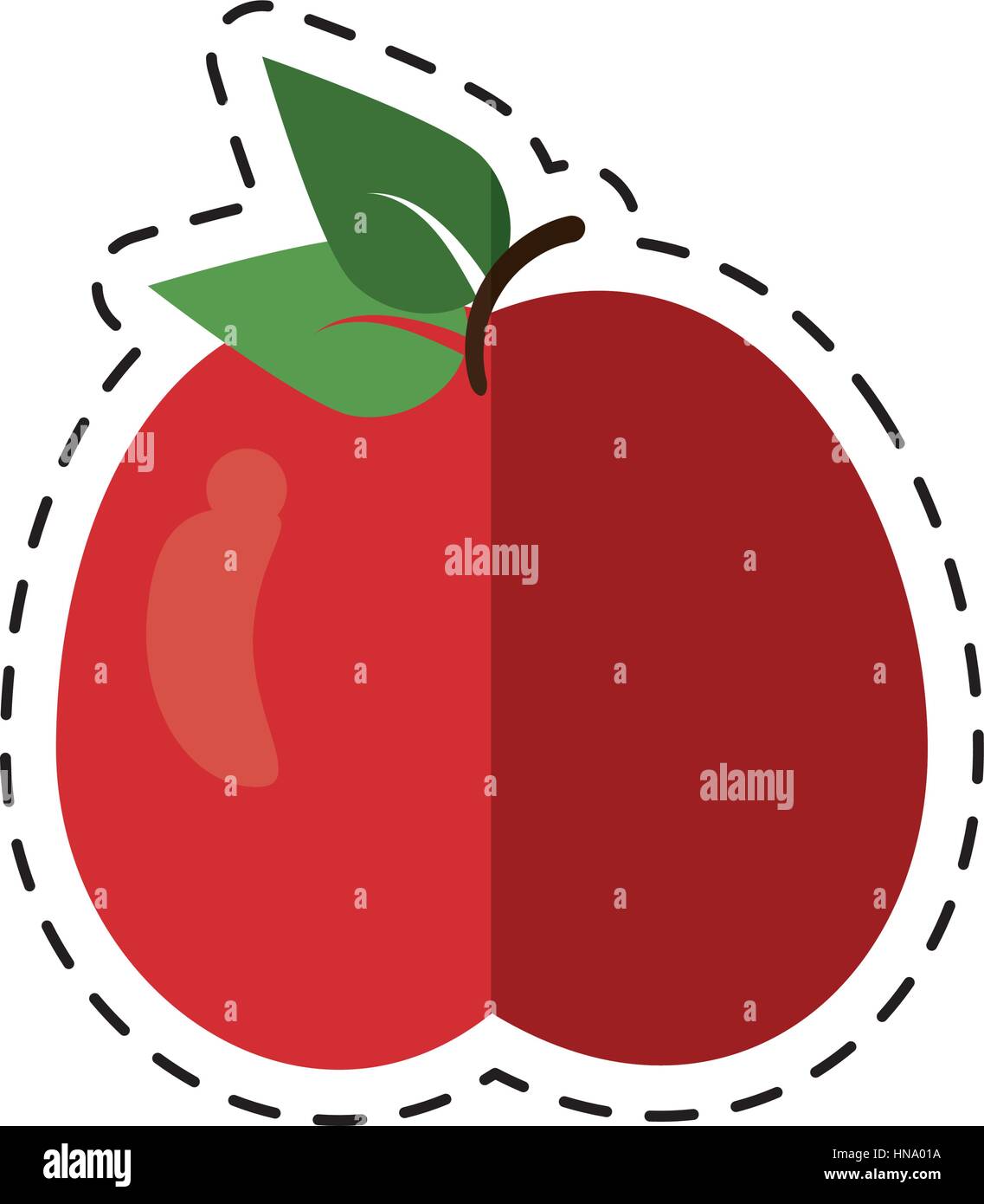 cartoon tasty apple natural food Stock Vector Image & Art - Alamy